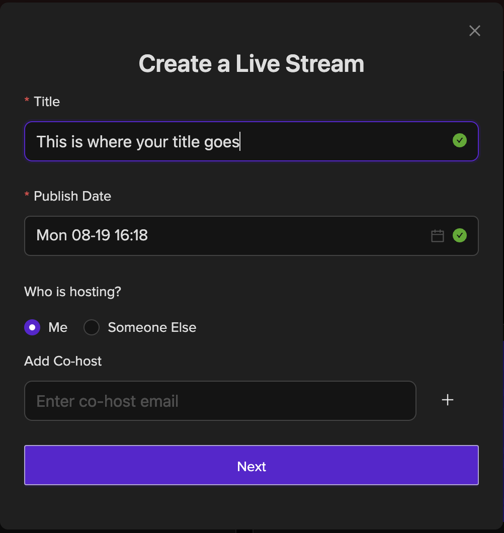 How to create a live stream – B/R Creators